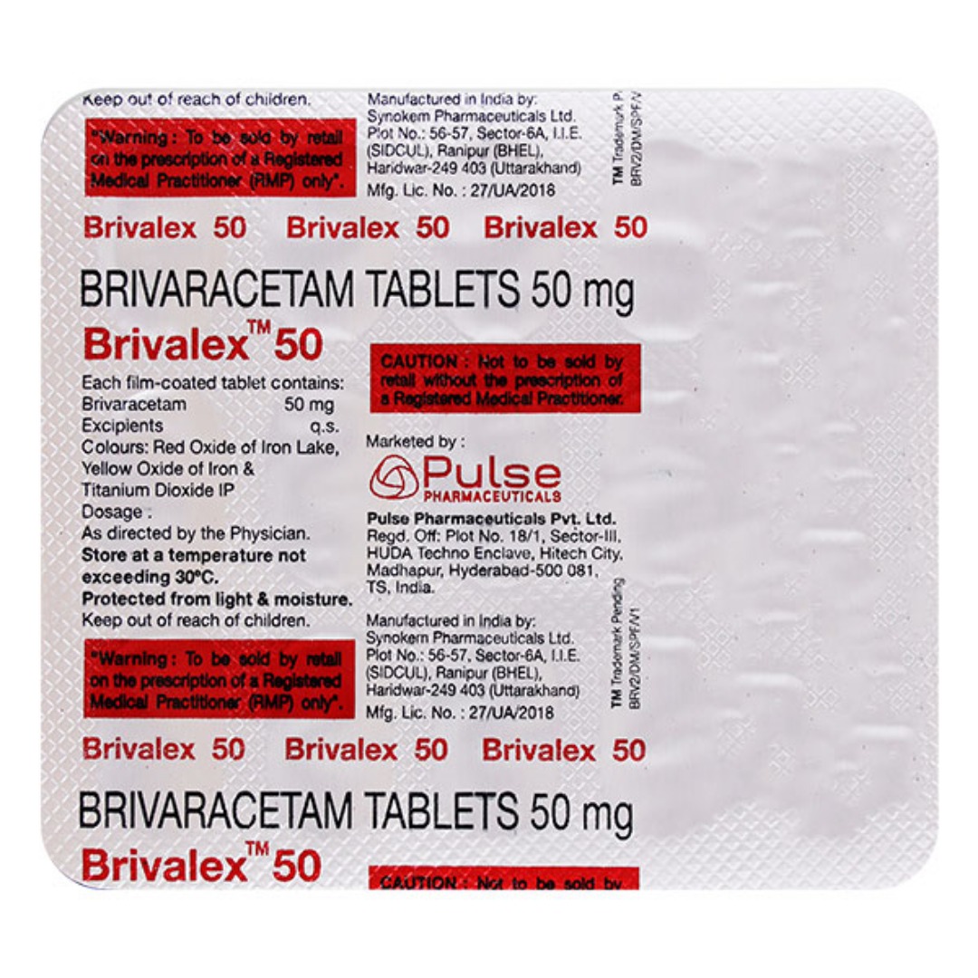 Brivalex 50mg Tablet - Uses, Price, Side Effects, Substitute
