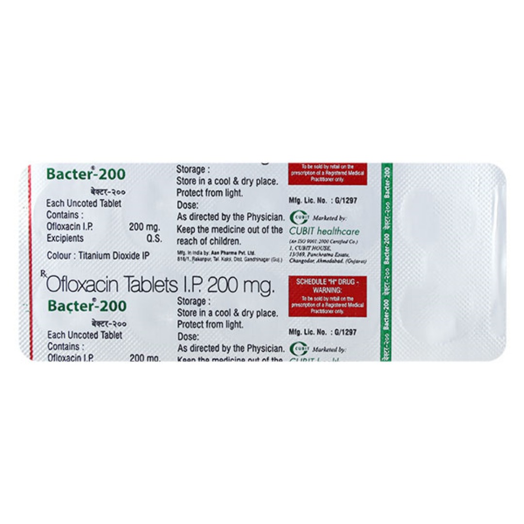 Bacter 200mg Tablet - Uses, Price, Substitute, Side Effects and Benefits