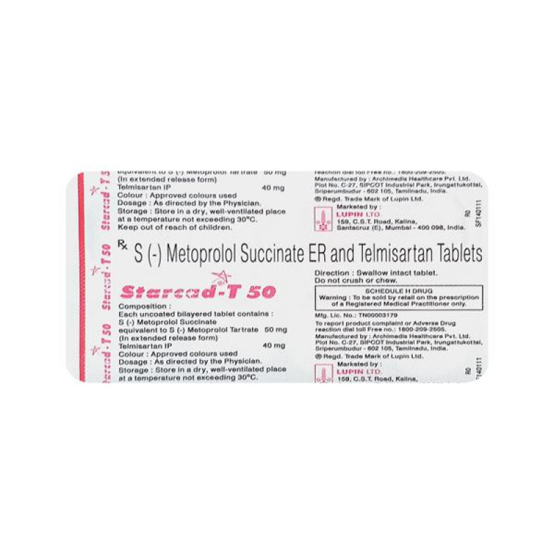 Starcad-T 50 Tablet ER - Uses, Price, Substitute, Side Effects and Benefits