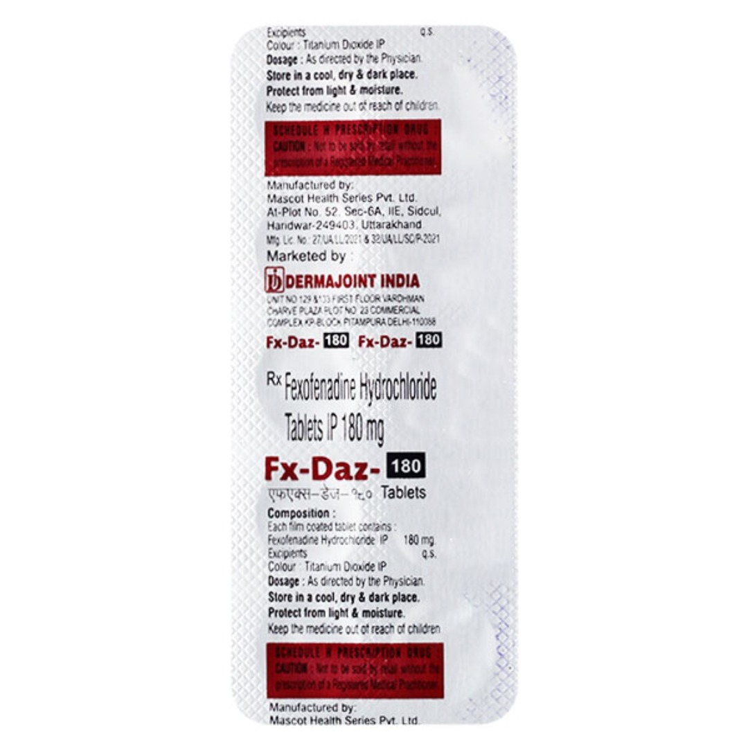 FX Daz 180 Tablet - Uses, Price, Side Effects, Substitute