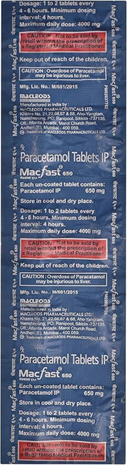 Macfast 650 Tablet - Uses, Price, Side Effects, Substitute