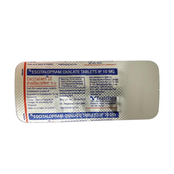 Escitalent 10 Tablet - Uses, Price, Side Effects, Substitute