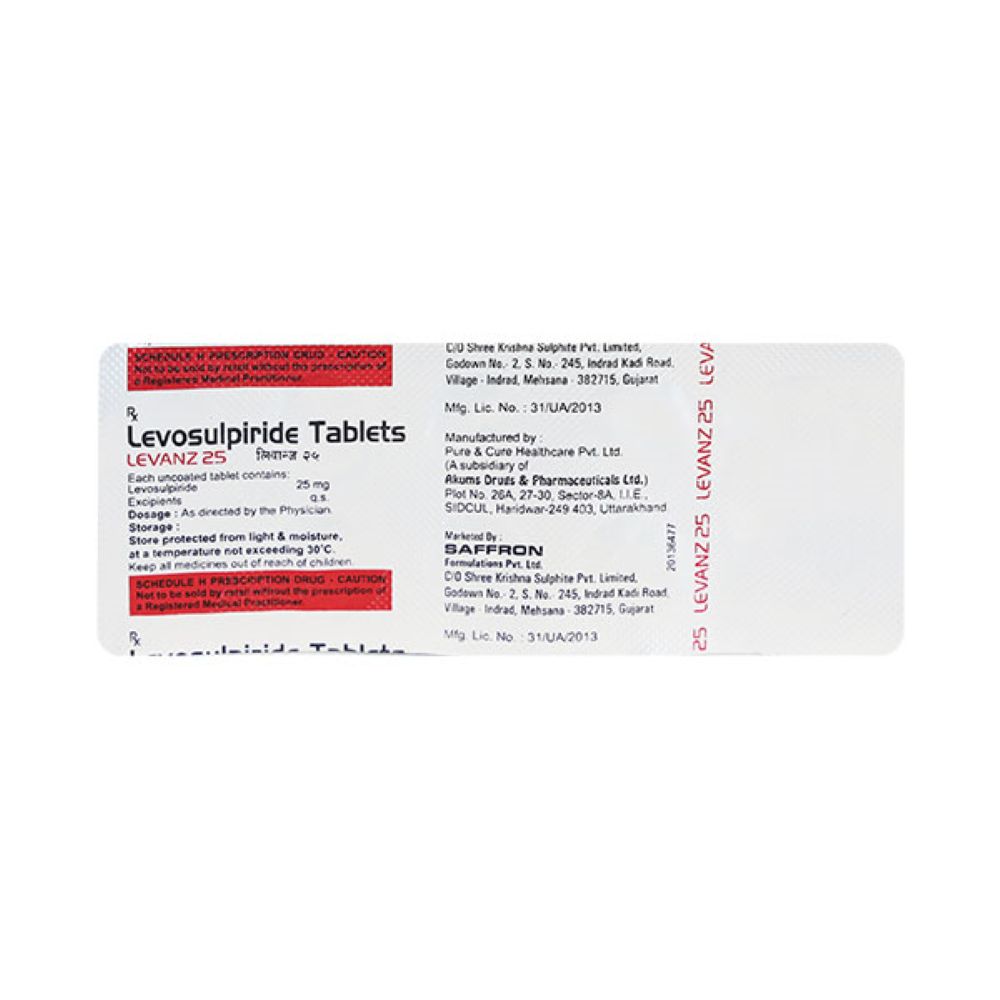 Levanz 25mg Tablet - Uses, Price, Side Effects, Substitute