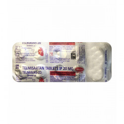 Telmavas 20 Tablet - Uses, Price, Side Effects, Substitute