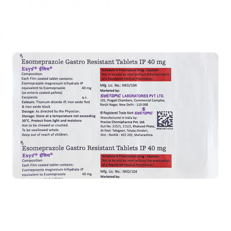 Esys Tablet - Uses, Price, Substitute, Side Effects and Benefits