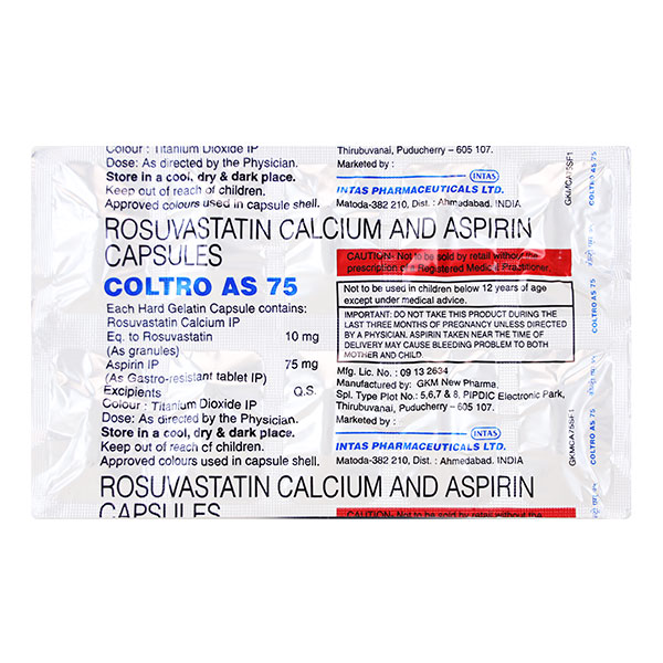 Coltro AS 10mg/75mg Capsule - Uses, Price, Side Effects, Substitute