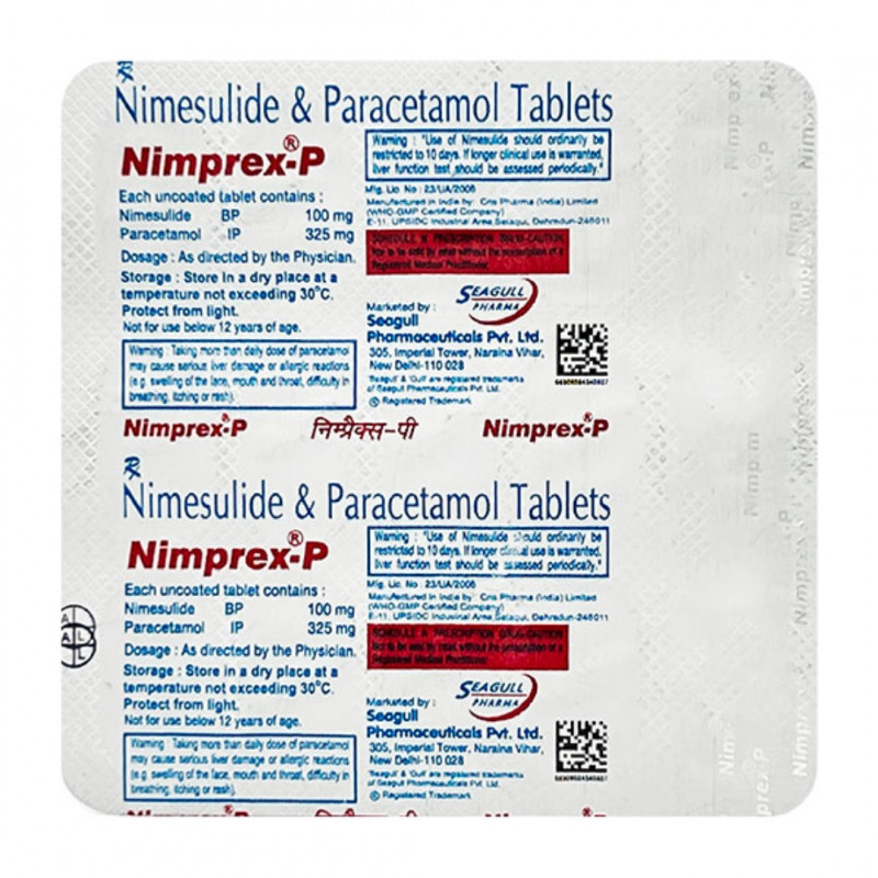 Nimprex-P Tablet - Uses, Price, Substitute, Side Effects and Benefits
