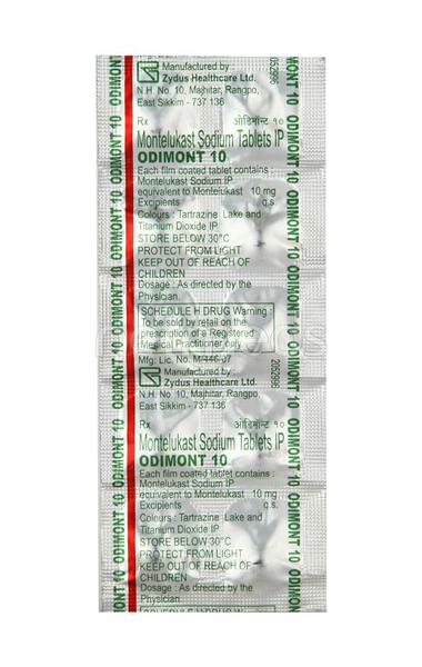 Odimont 10 Tablet - Uses, Price, Side Effects, Substitute