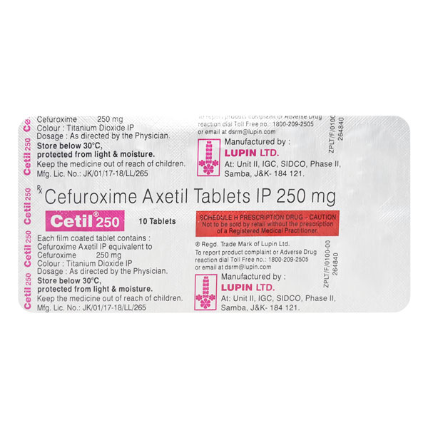 Cetil 250 Tablet - Uses, Price, Substitute, Side Effects and Benefits