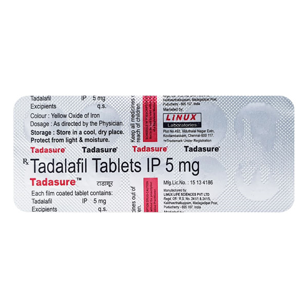 Tadasure 5mg Tablet - Uses, Price, Side Effects, Substitute