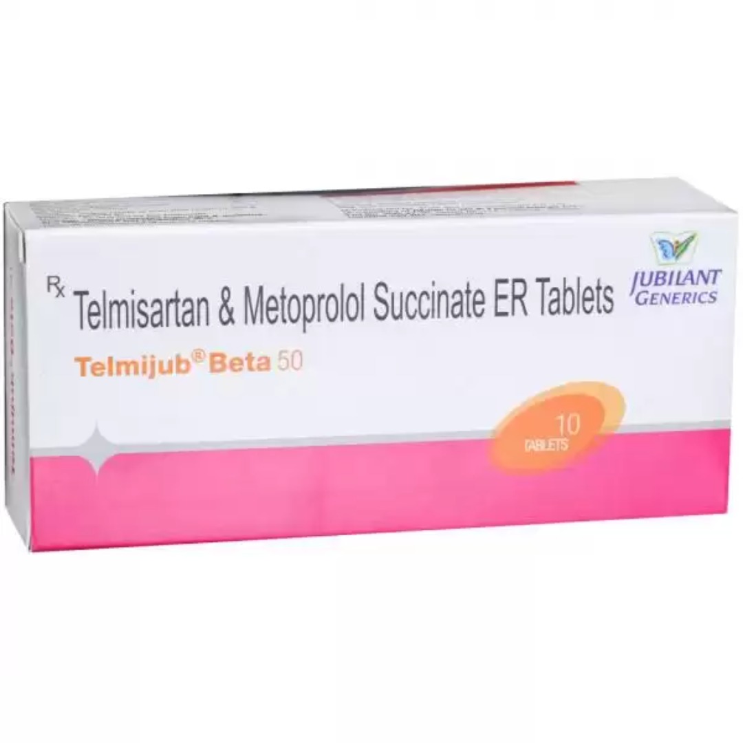 Telmijub Beta 50 Tablet ER - Uses, Price, Side Effects, Substitute