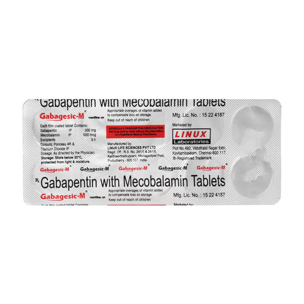 Gabagesic M 300mg/500mcg Tablet - Uses, Price, Side Effects, Substitute