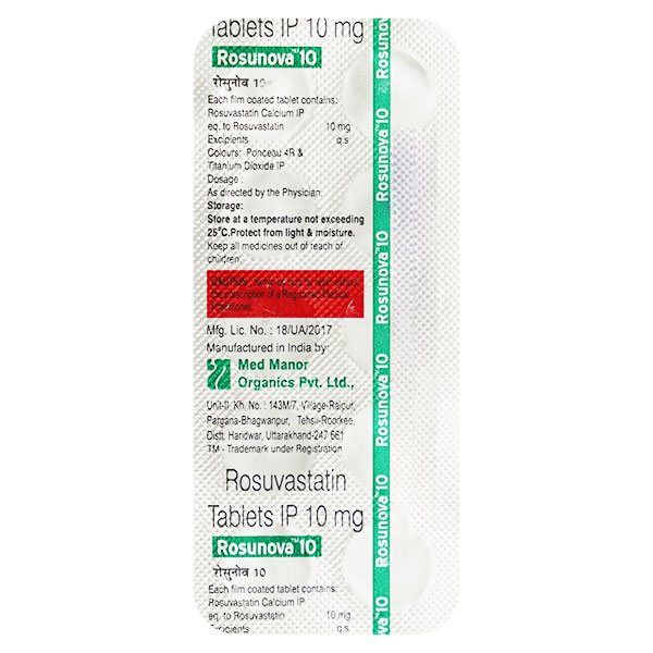 Rosunova 10mg Tablet - Uses, Price, Side Effects, Substitute