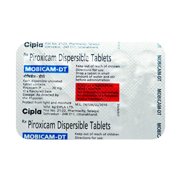 Mobicam 20mg Tablet DT - Uses, Price, Side Effects, Substitute