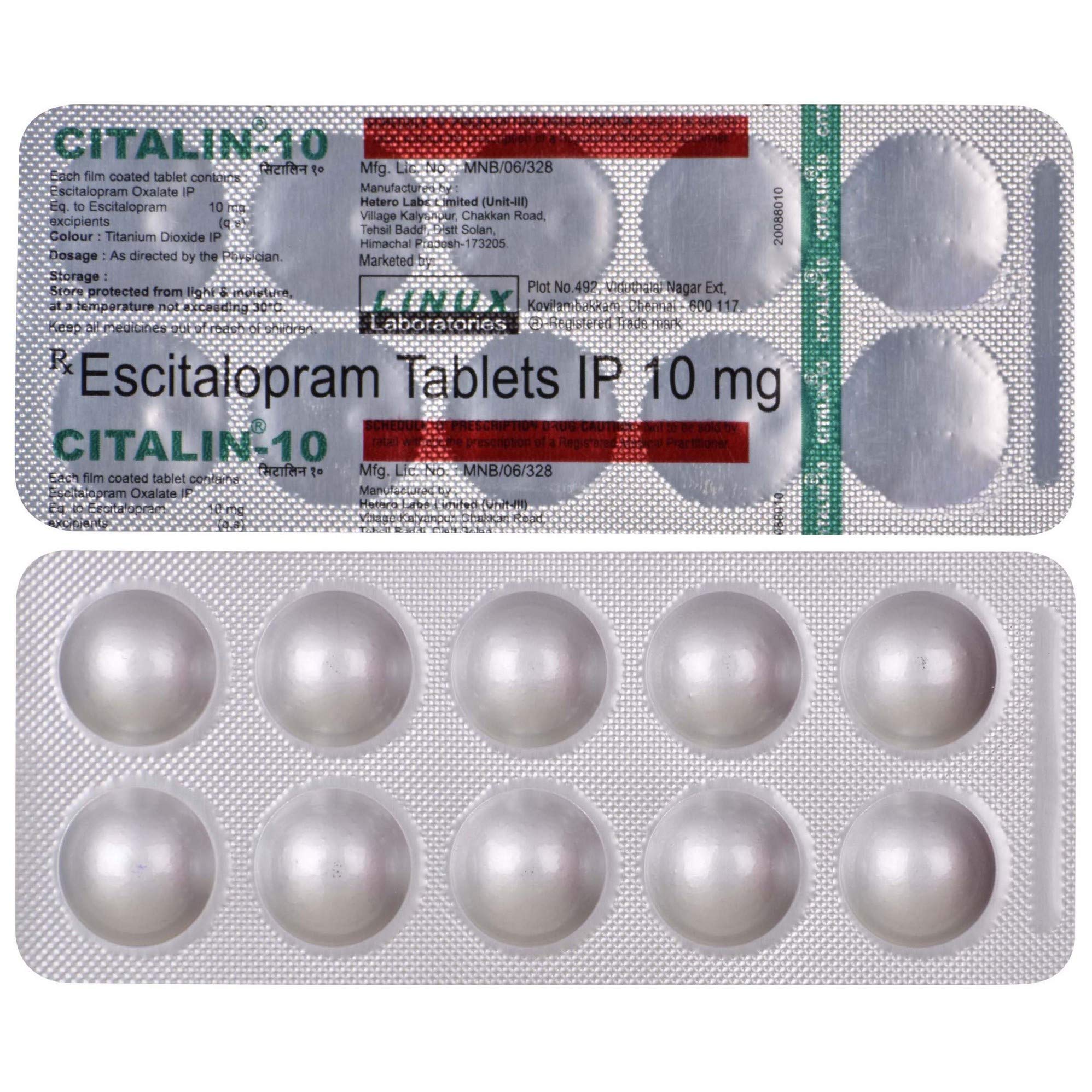 Citalin 10 Tablet - Uses, Price, Substitute, Side Effects and Benefits