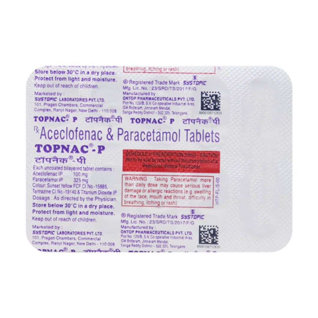 Topnac P Tablet - Uses, Price, Side Effects, Substitute