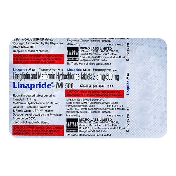 Linapride-M 500 Tablet - Uses, Price, Side Effects, Substitute