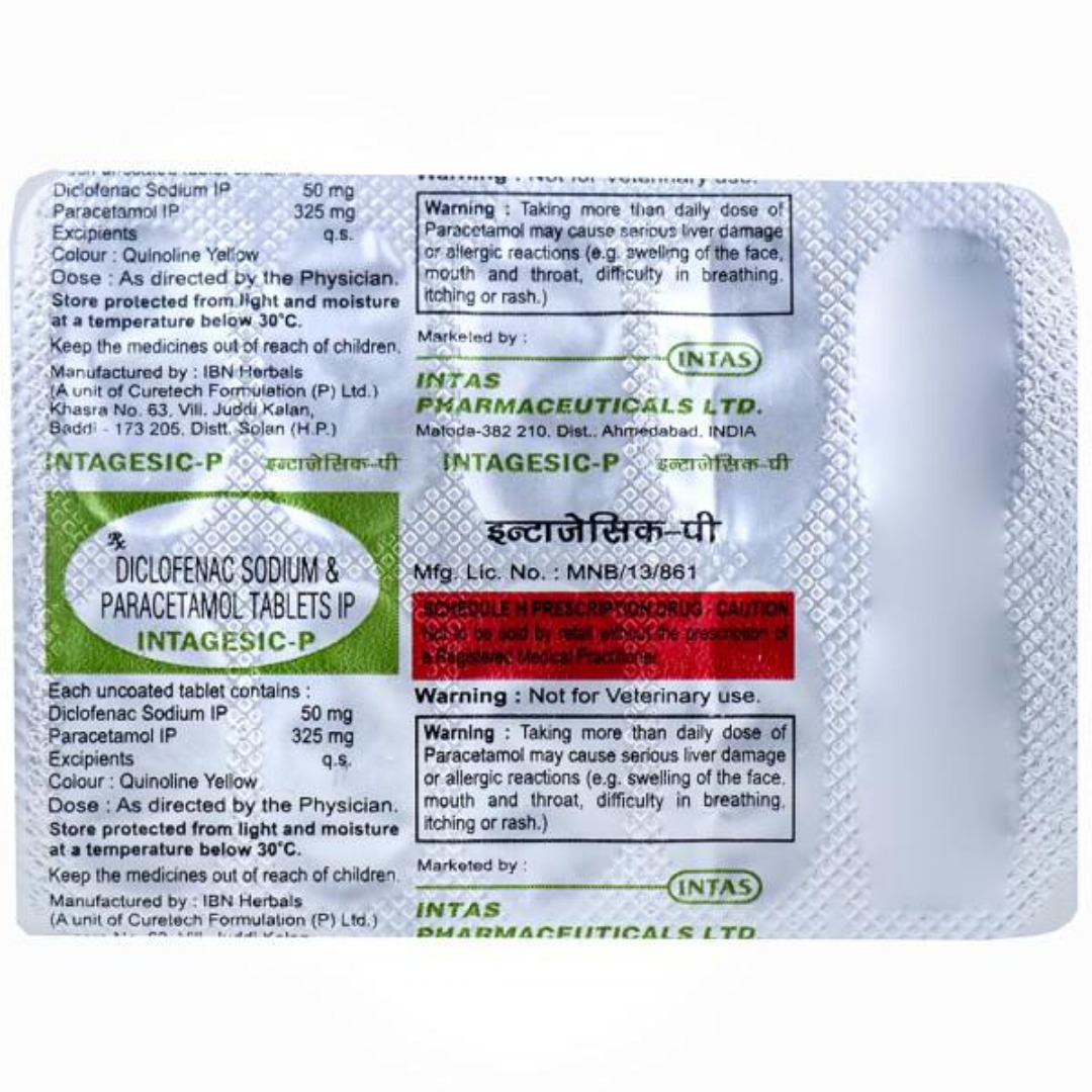 Intagesic-P Tablet - Uses, Price, Side Effects, Substitute