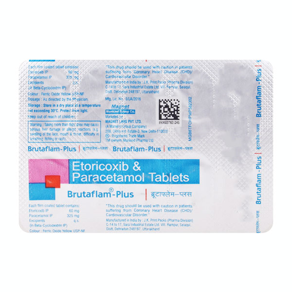 Brutaflam-Plus Tablet - Uses, Price, Substitute, Side Effects and Benefits