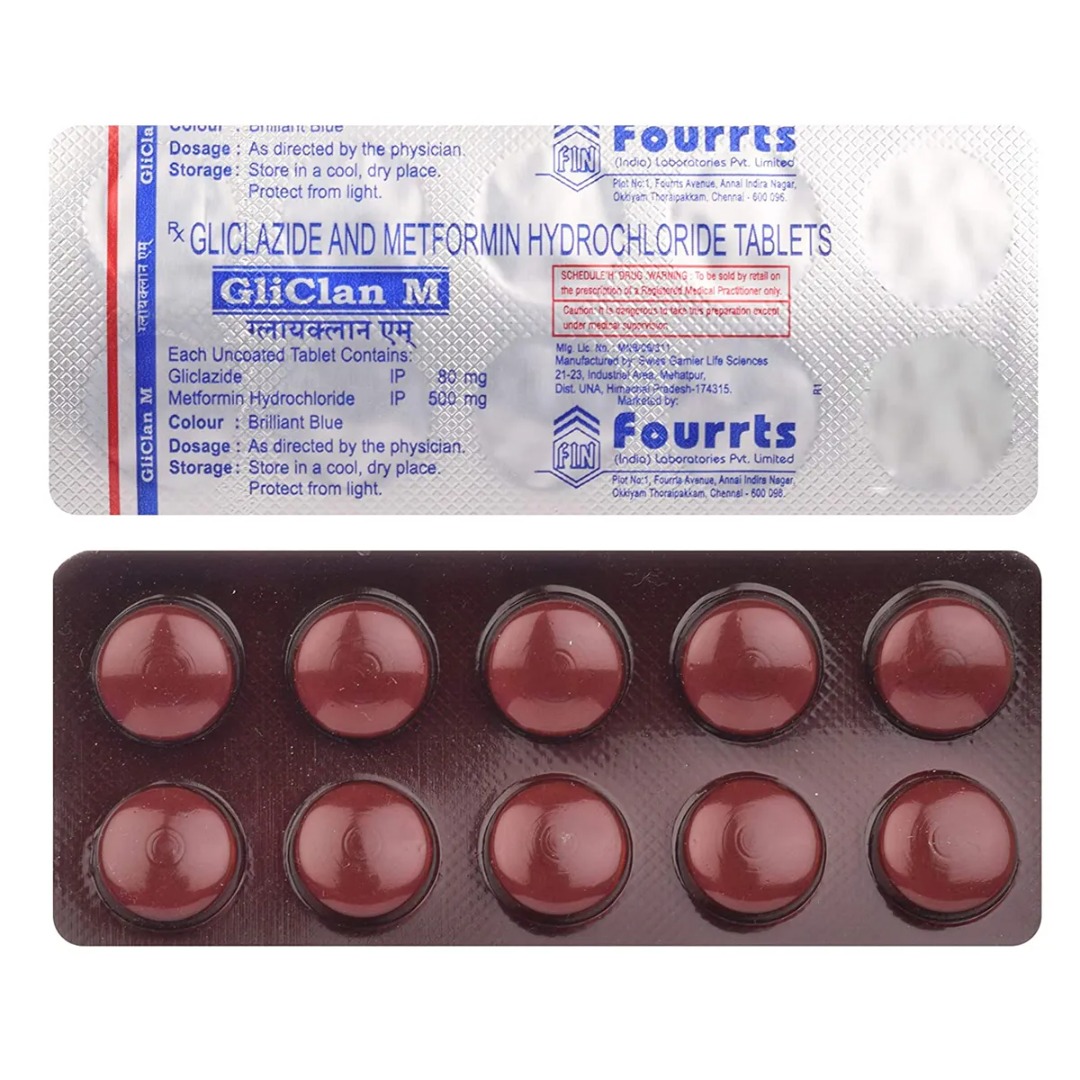 Gliclan M 80mg/500mg Tablet - Uses, Price, Side Effects, Substitute