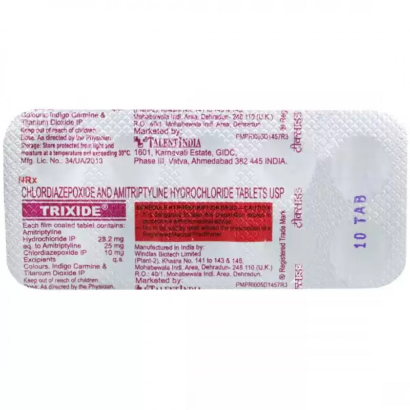 Trixide 25 mg/10 mg Tablet - Uses, Price, Substitute, Side Effects and ...