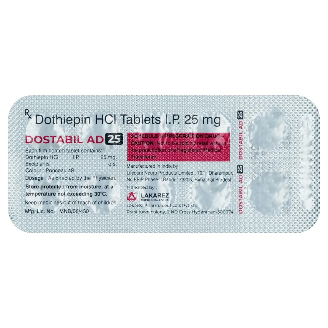 DOSTABIL AD 25mg Tablet - Uses, Price, Side Effects, Substitute