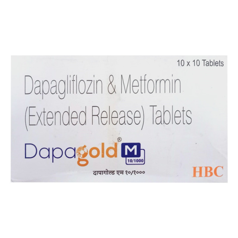 Dapagold M 10mg/1000mg Tablet ER - Uses, Price, Substitute, Side ...