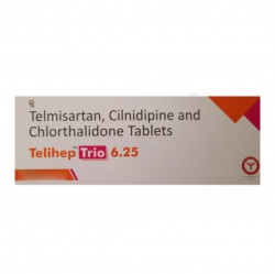 Telihep Trio 6.25 Tablet - Uses, Price, Side Effects, Substitute