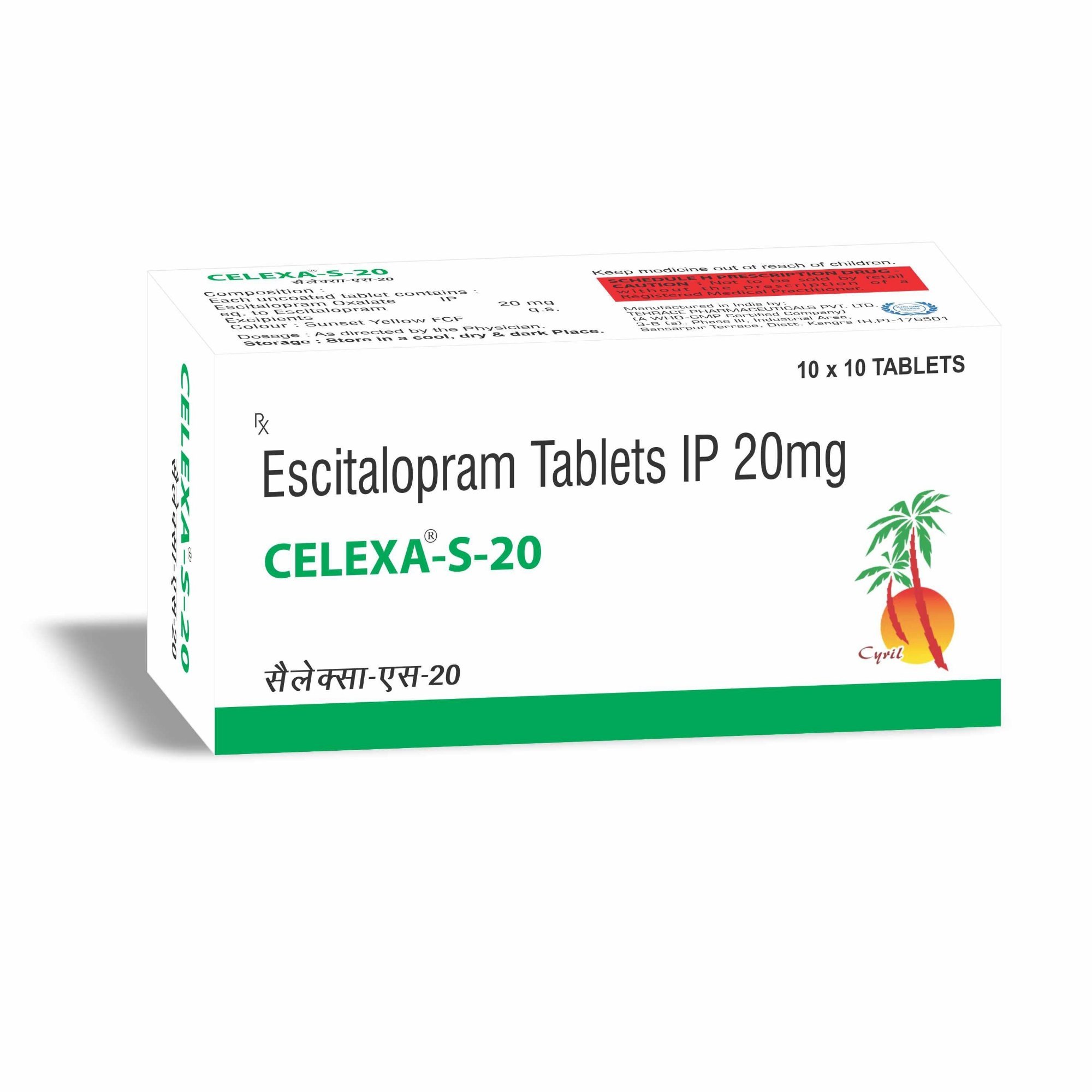 Celexa S 20mg Tablet - Uses, Price, Substitute, Side Effects and Benefits