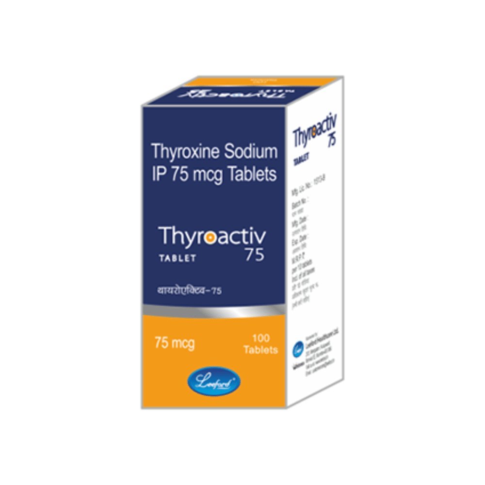 Thyroactiv 75 Tablet - Uses, Price, Side Effects, Substitute