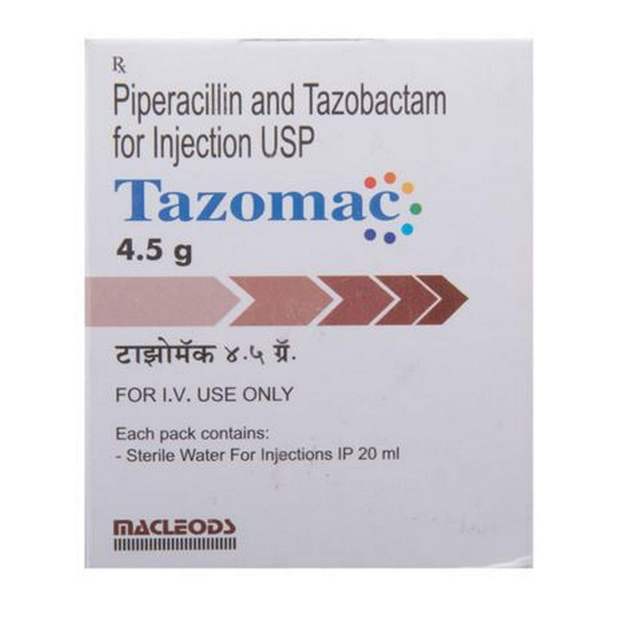Tazomac 4.5gm Injection - Uses, Price, Substitute, Side Effects and ...