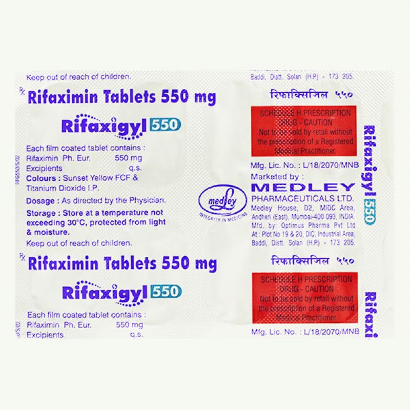 Rifaxigyl 550mg Tablet - Uses, Price, Side Effects, Substitute