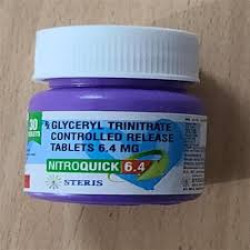 Nitroquick 6.4 Tablet CR - Uses, Price, Side Effects, Substitute