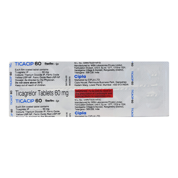 Ticacip 60 Tablet - Uses, Price, Side Effects, Substitute