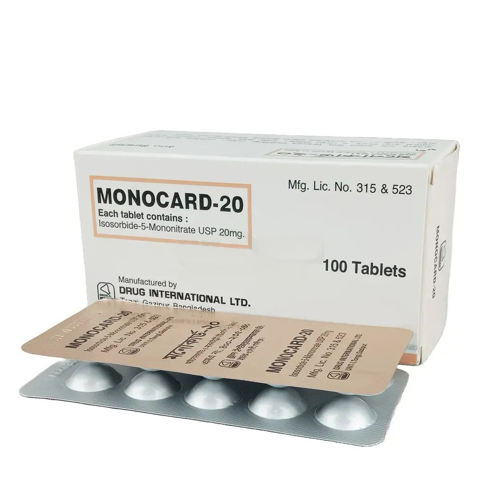 Monocard 20mg Tablet - Uses, Price, Side Effects, Substitute