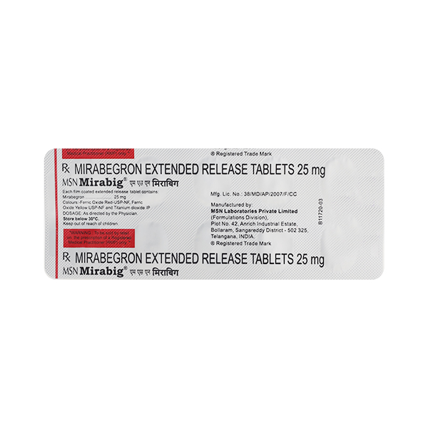MSN Mirabig Tablet ER - Uses, Price, Side Effects, Substitute